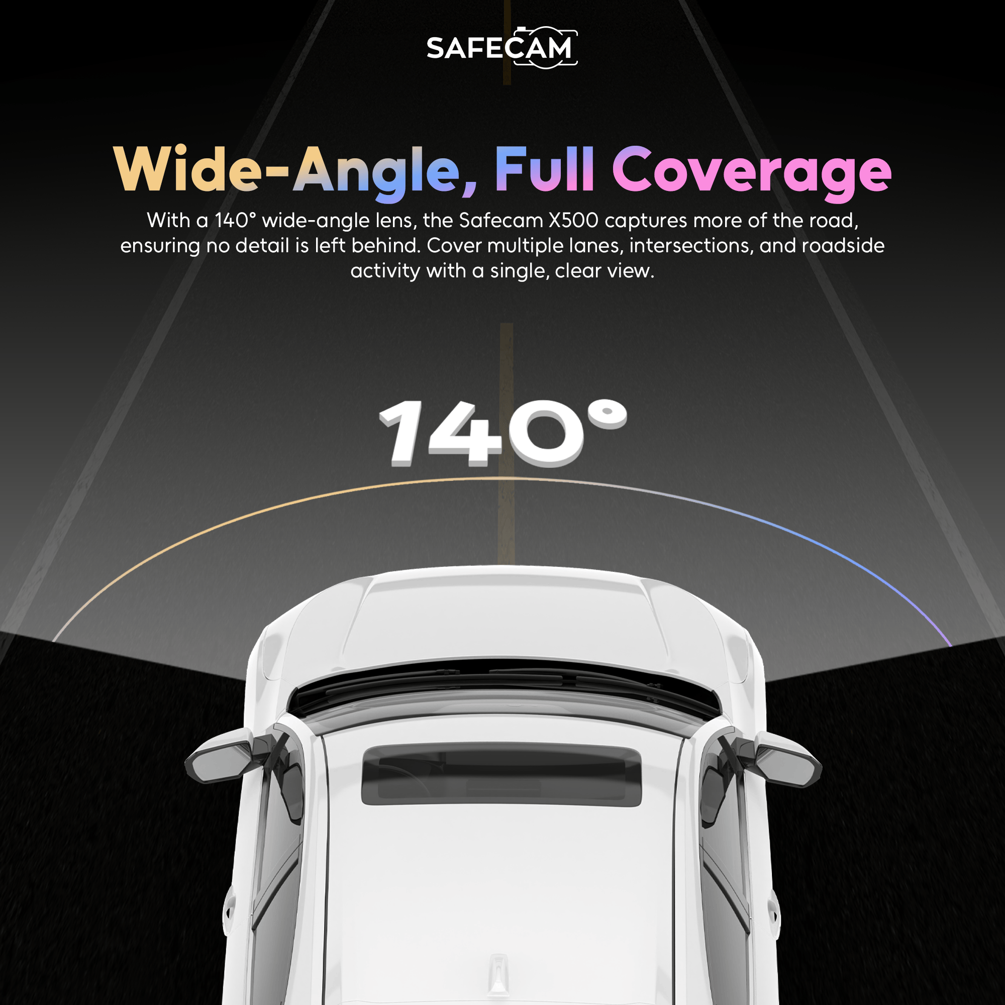 SAFECAM X500 4K Compact Dashcam WIFI Dual-Channel Dashcam 2160P Front ...