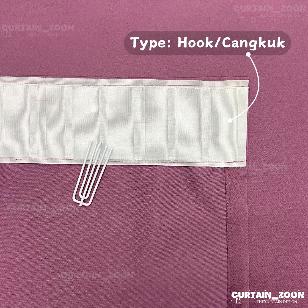 Curtain zoon Langsir Iris Pink Belacan, 80%+ Blackout | Saiz 140CM ...