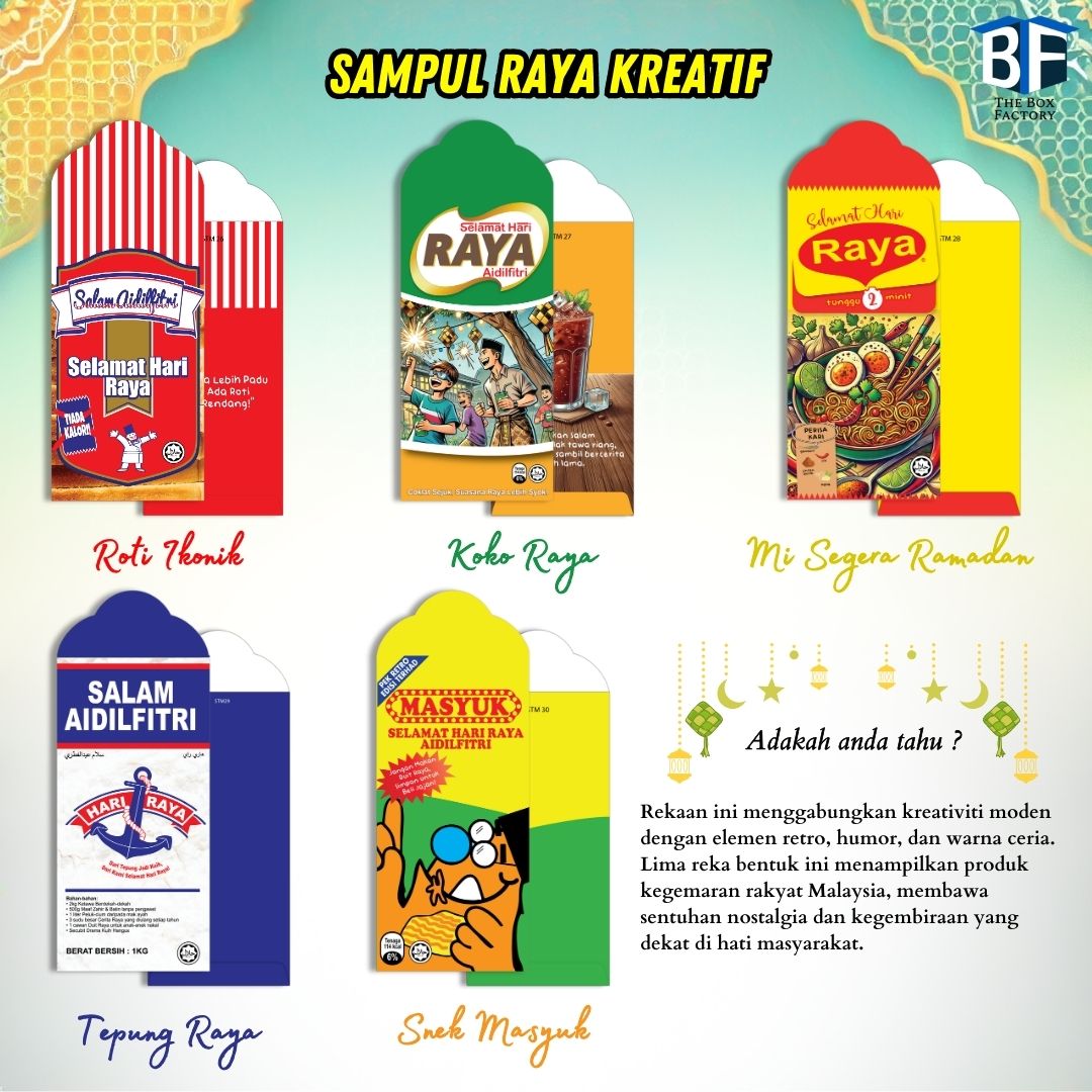 [2025 Design] 10pcs/Pkt Sampul Duit Raya Aidilfitri Angpau Kampung ...