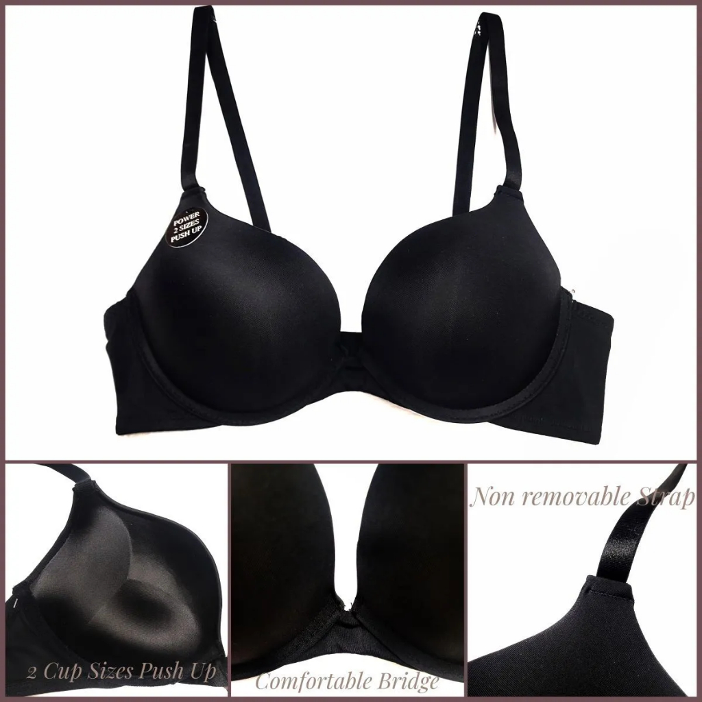 Bra Push Up Berwayar (Ketebalan 10cm) - Saiz: 32B, 34B, 36B, 38B, 40B Wired Push Up Bra (Bra ...