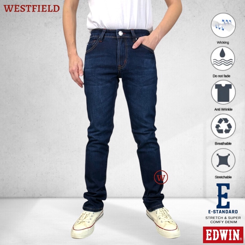 🔥Red Thread🔥 EDWIN® E-Standard® Men’s 506 New Vintage Stretchable Slim Fit Jeans ( 7506 2810 ...