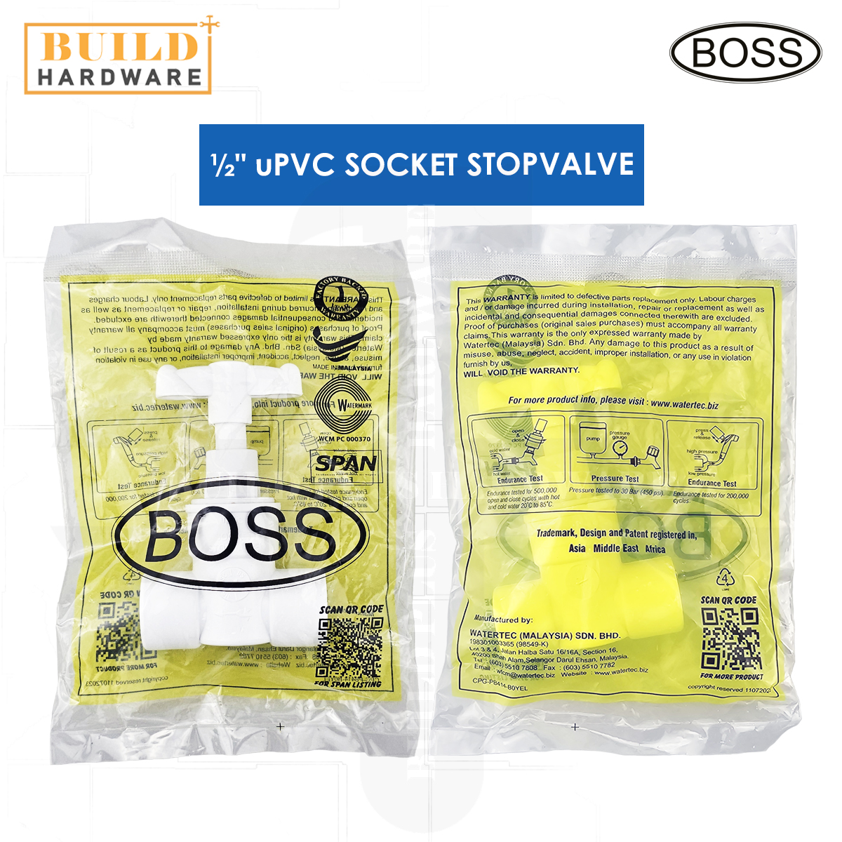 ZEMART/BOSS 1/2 inch PVC Bib Tap Stop Cock Socket Stopcock Garden Water ...