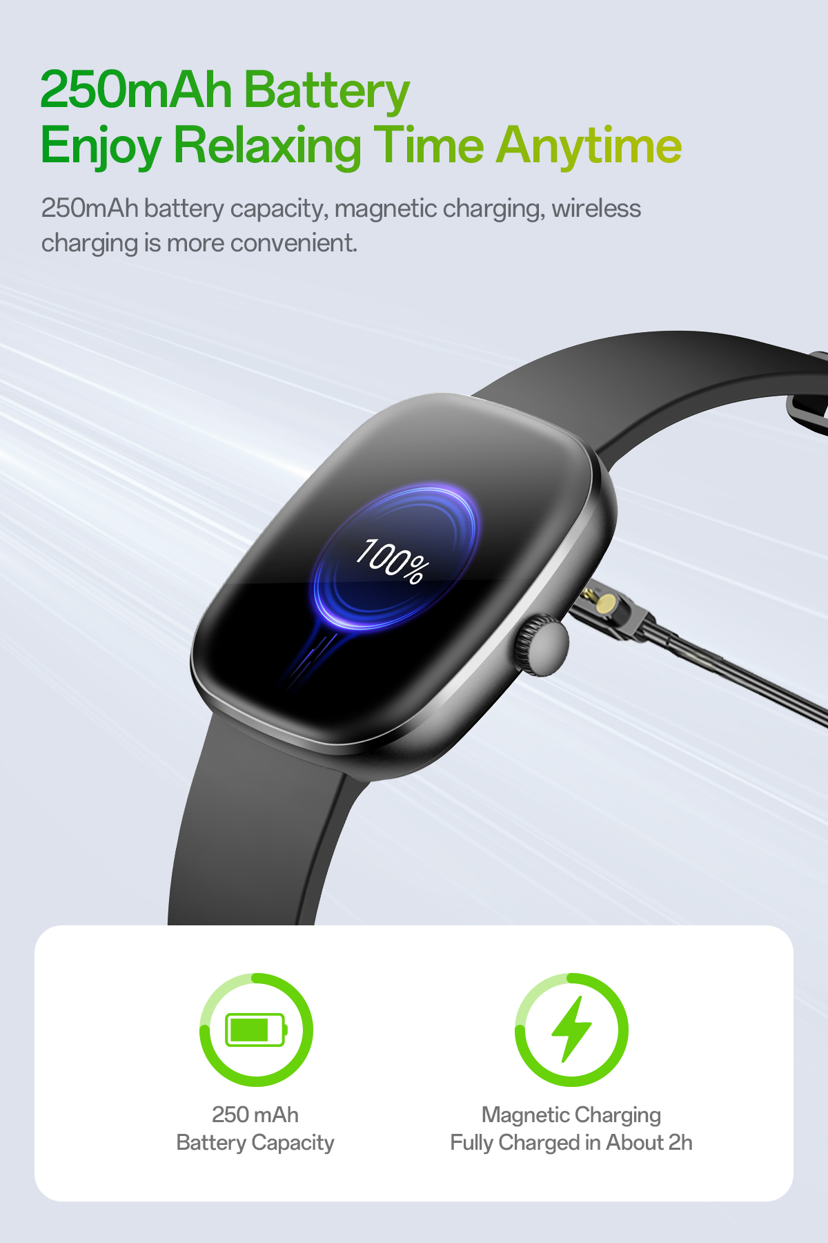 Aolon&Huafit S7 Smart Watch 1.85"HD Full Touch Screen Bluetooth WA Call ...