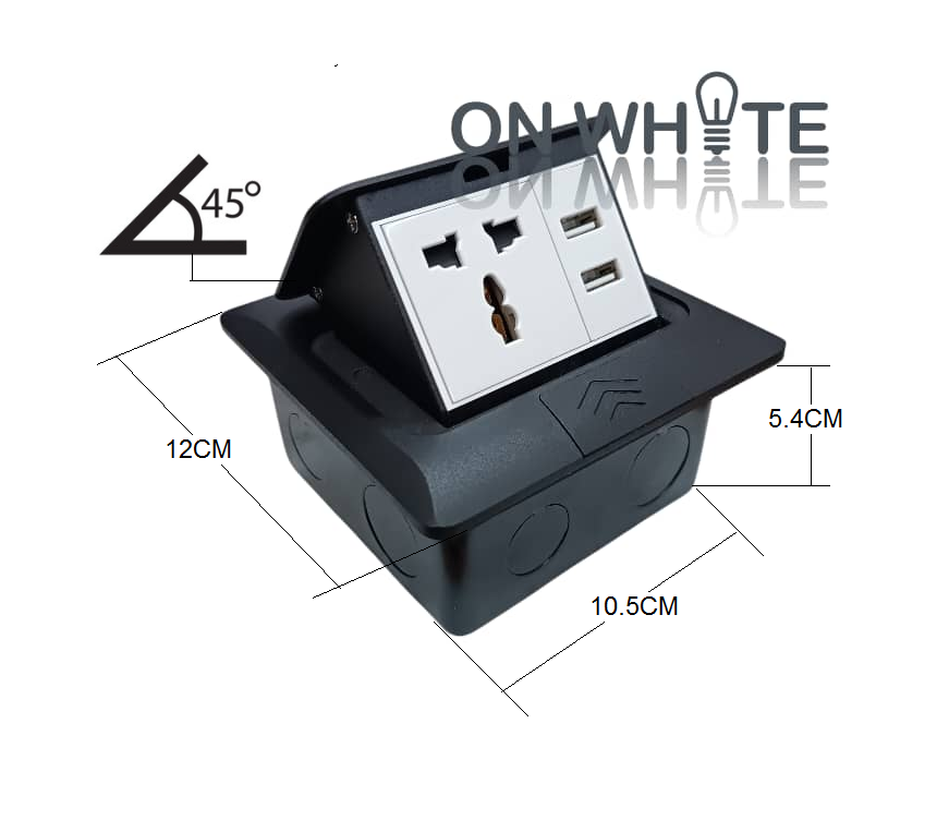 Under Floor Switch Socket Outlet 13A with 2X USB PORT for Underfloor ...