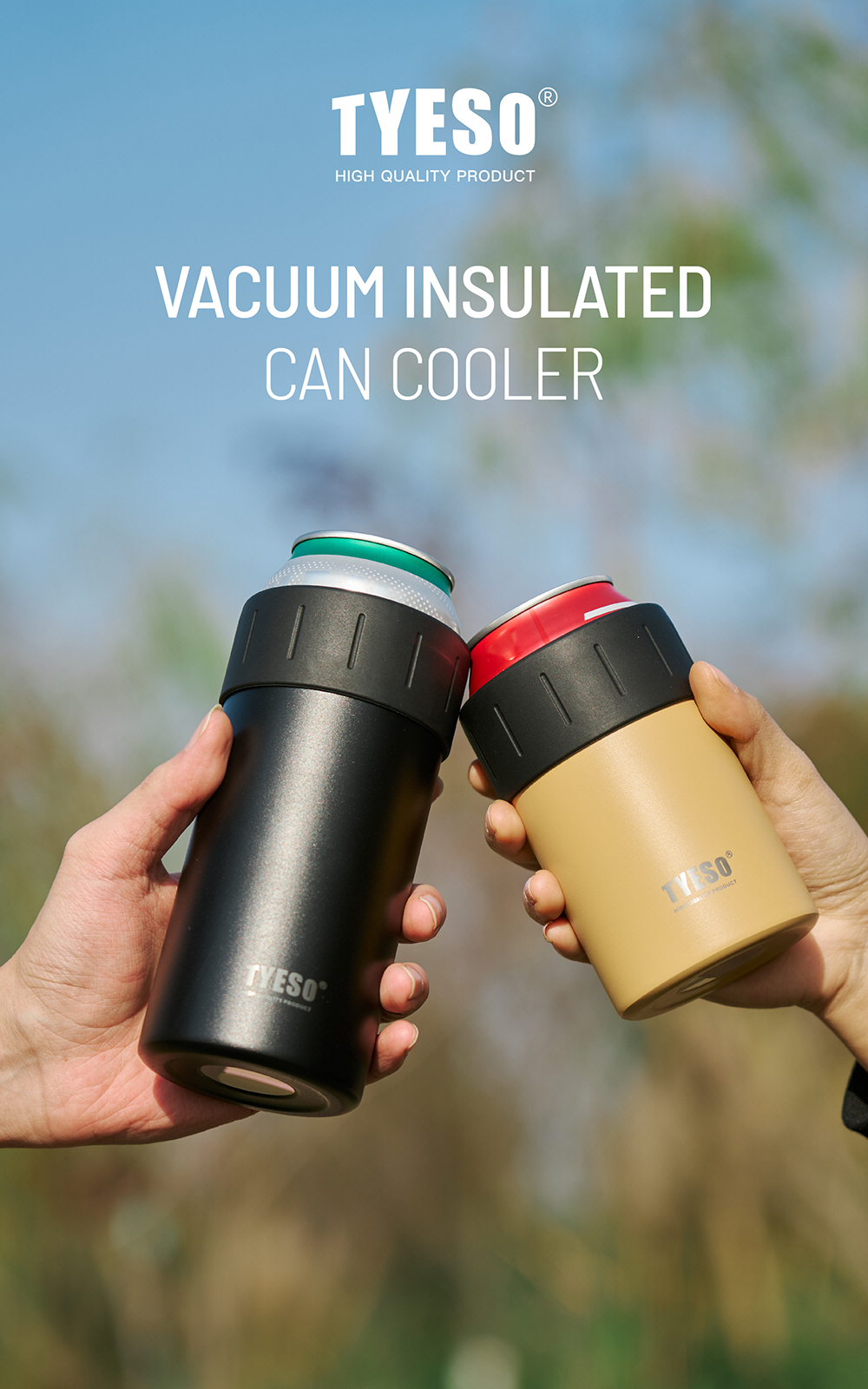 TYESO Chill Go Can Cooler Temperature Retention Dual-Purpose Cup (350ml ...