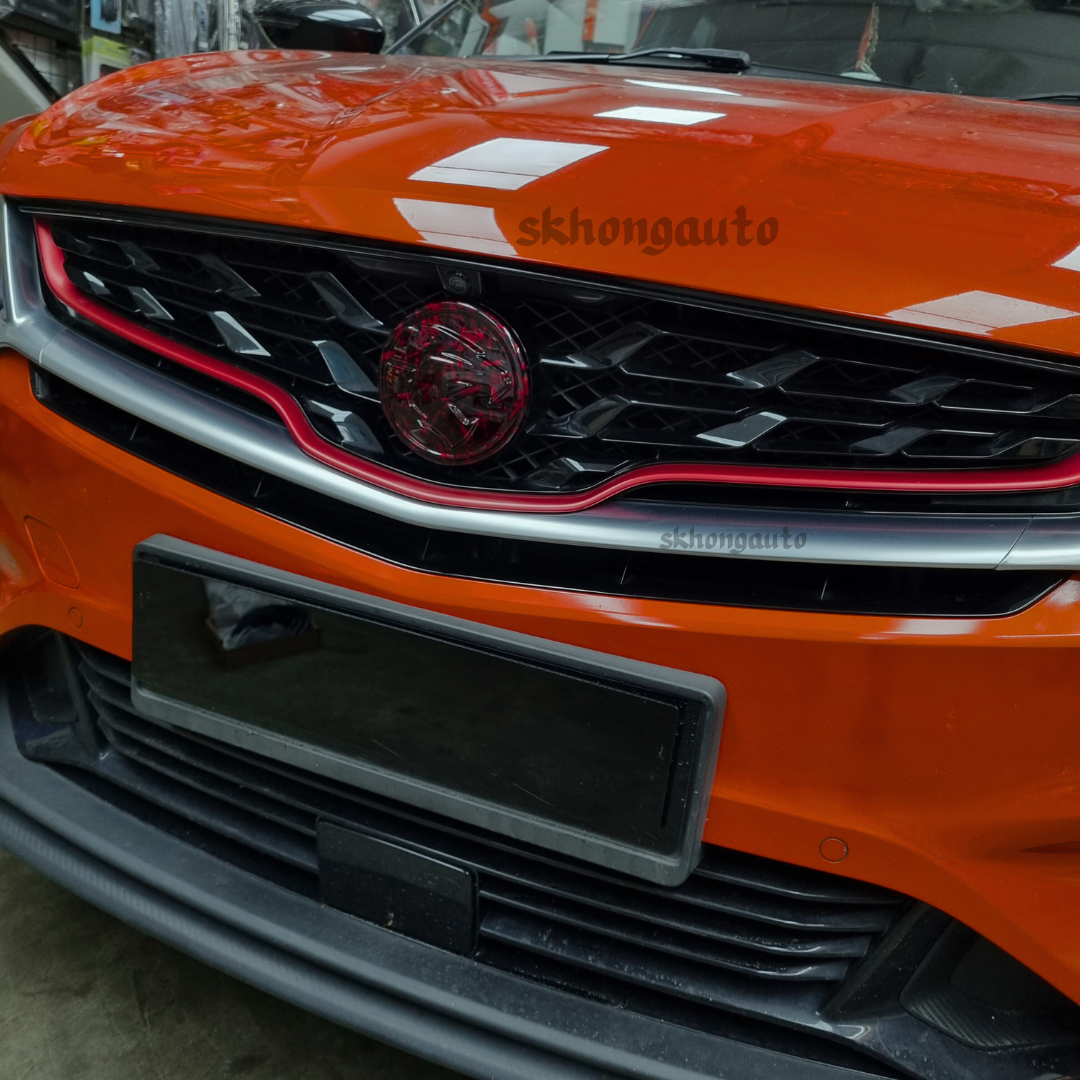 proton x50 car logo emblem red forged carbon fiber glossy black pnp ...