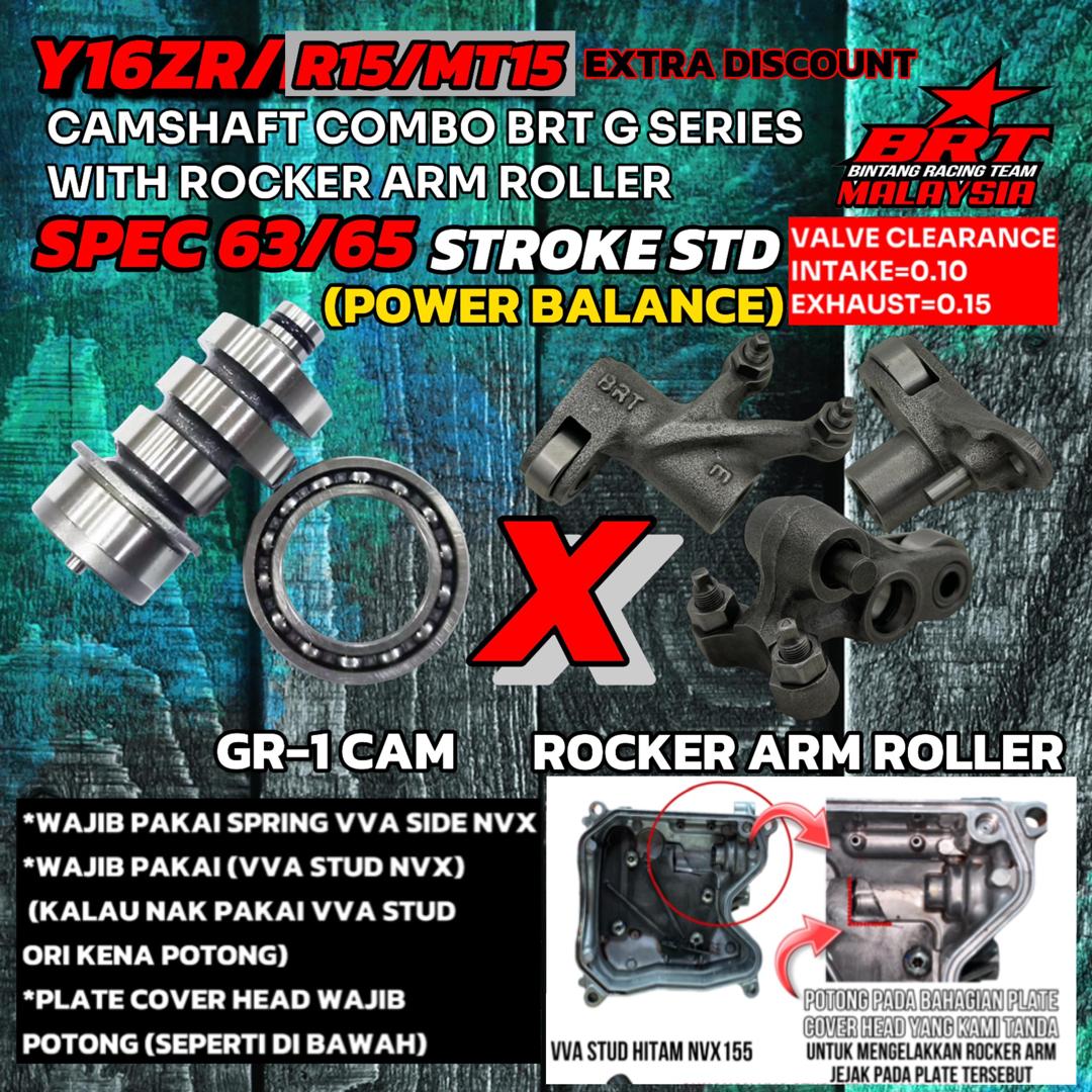 COMBO SET ROCKER ARM ROLLER WITH MASTER CAMSHAFT G SERIES BRT RACING GT ...