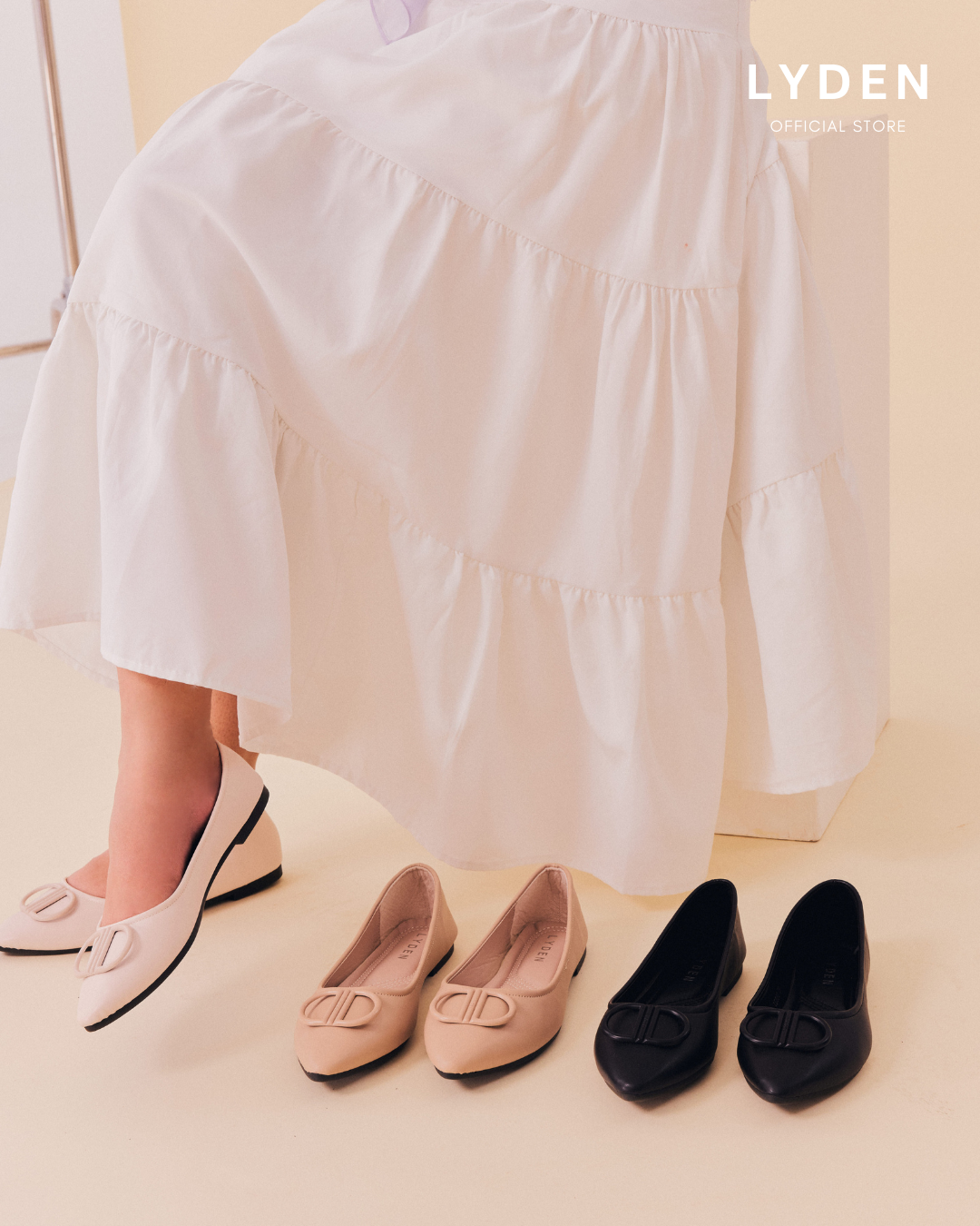 Lyden Dreamy Glam Pointed Series Flats - Classic Black//Brown//Beige ...