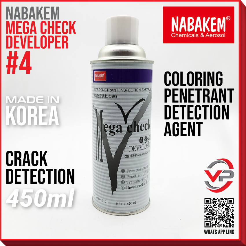 NABAKEM MEGA CHECK TREATMENT #1 #3 PENETRANT #2 DEVELOPER #4 WELDING ...