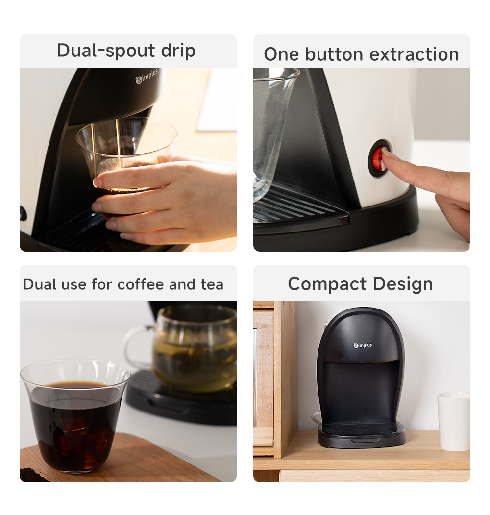 【Simplus Series 】Drip Coffee Maker Mesin Kopi Multifunctional Dual-Use for Coffee &Tea Brewing ...