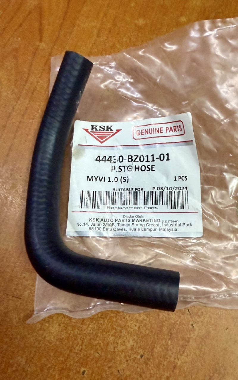 PERODUA MYVI 1.0 POWER STEERING HOSE (S) 44430-BZ011-01 KSK READY STOCK ...