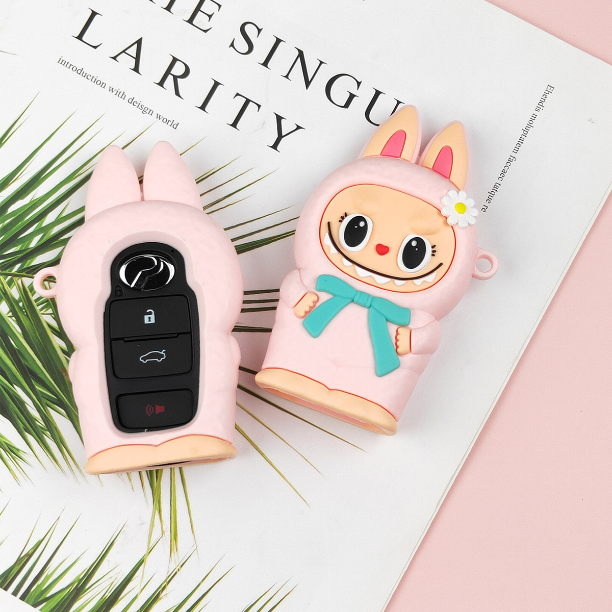 LABUBU MOKOKO CAR CARTOON KEY COVER KARTUN SARUNG KUNCI KERETA PERODUA ...