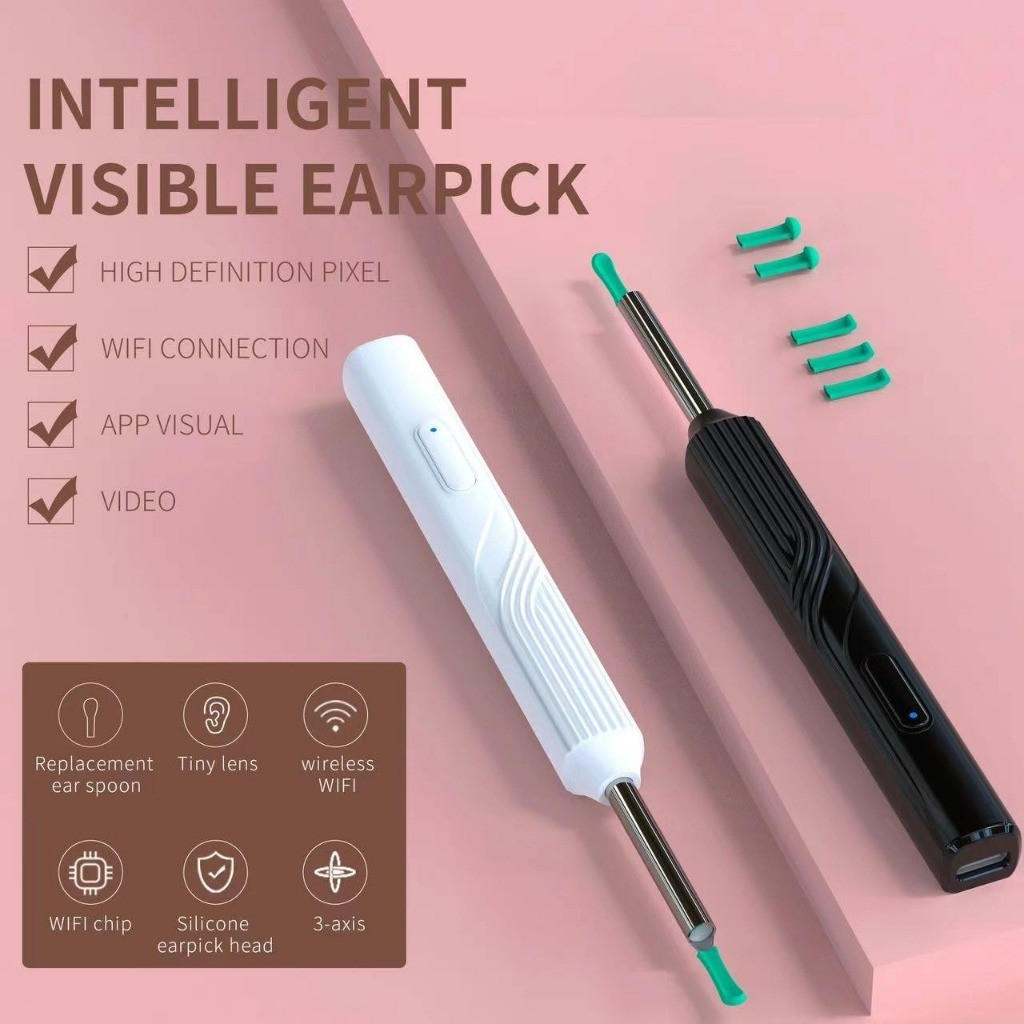 Smart Visual Earpick with Camera – Otoscope Earwax Remover for Baby ...
