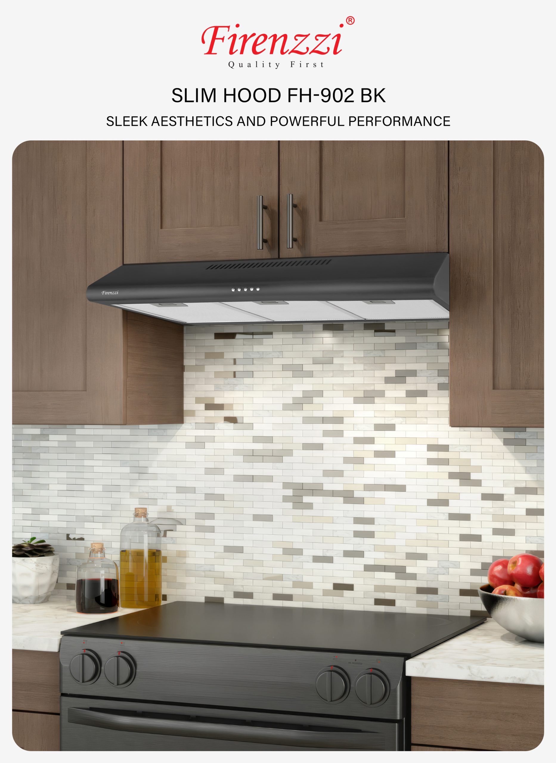 FIRENZZI DUAL MOTOR SLIM HOOD FH-902 BK COOKER HOOD 1490m³/hr | Shopee ...