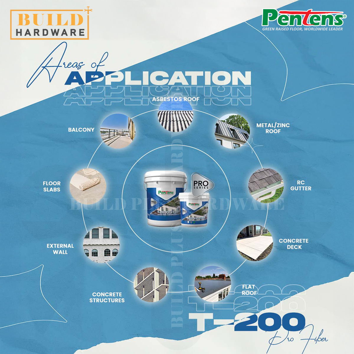 PENTENS T-200 PRO Fiber 20kg Ultimate Elastic Acrylic Waterproofing ...