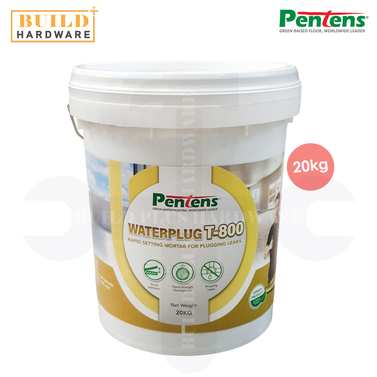 PENTENS WATERPLUG T-800 20kg | Rapid Setting Mortar for Plugging Leaks ...