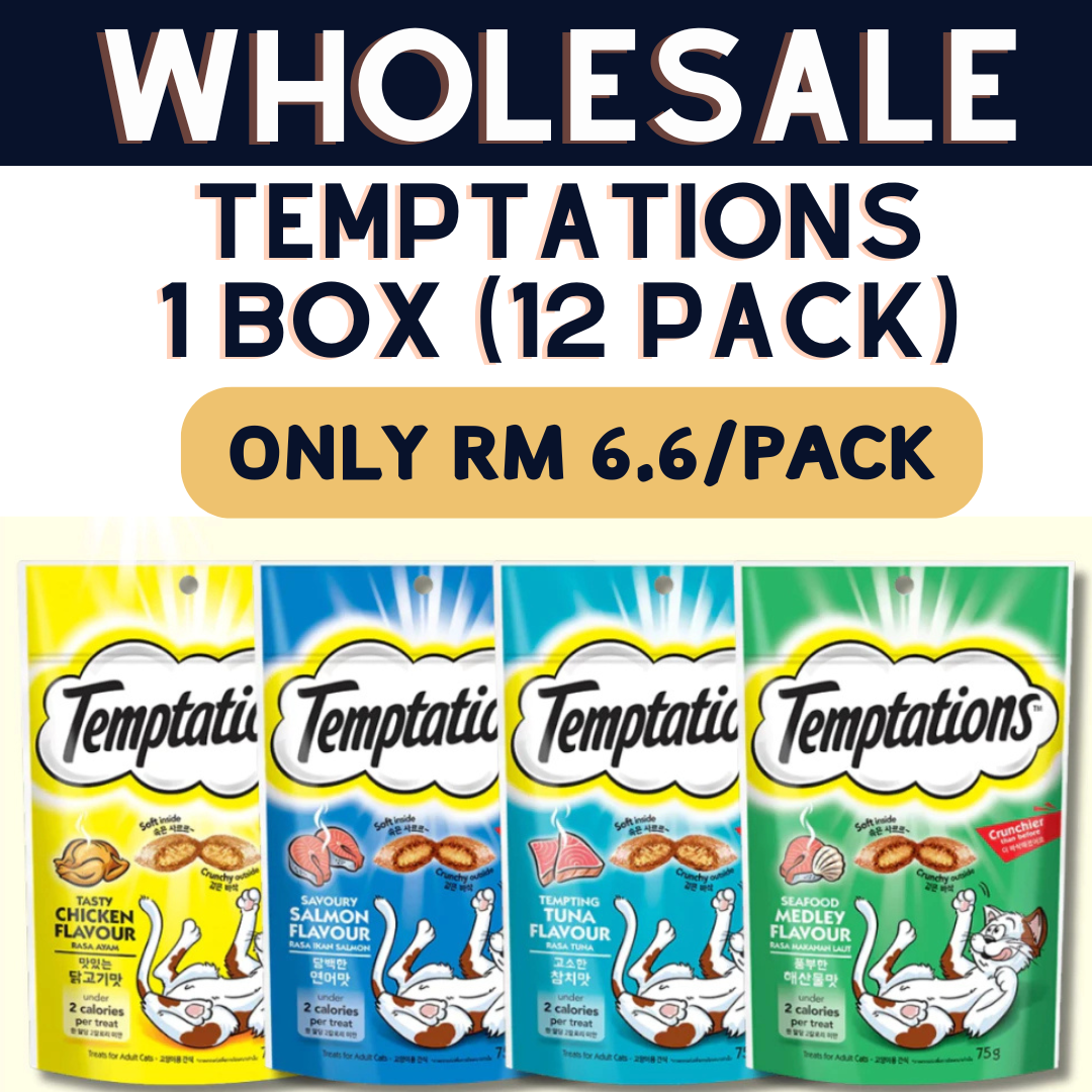 Wholesales Temptations Cat Treats 75g Snack Temptation Makanan Ringan ...