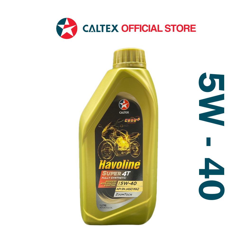 CALTEX Havoline Super 4T 5W40 SN Fully Synthetic Motorcycle Engine Oil (1L) | Shopee Malaysia