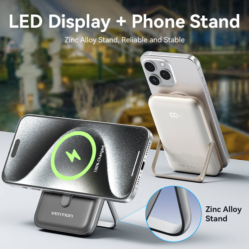 Vention 10000mAh Wireless Magnetic Power Bank Wireless Charging 20W ...
