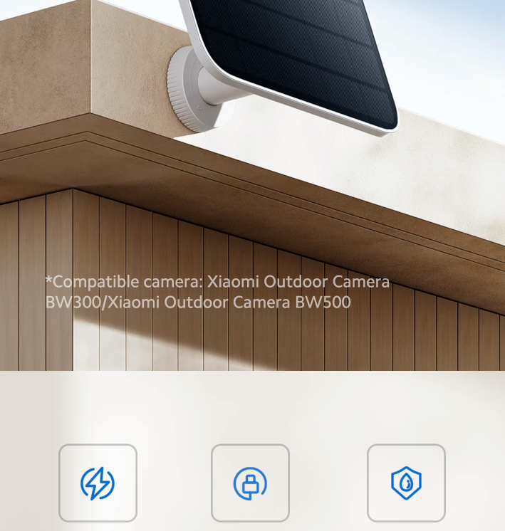 Xiaomi Outdoor Camera Solar Panel (BW Series) | Compatible cameras ...