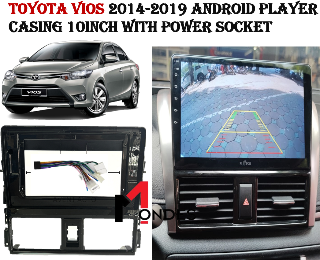 Toyota Vios NCP 150 2014-2018 Android Player Casing 10" inch with ...