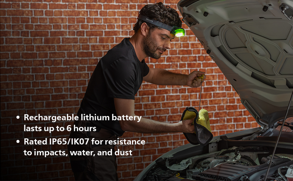 Philips Xperion 3000 Headlight LED Worklights - Rechargeable Dual-mode ...