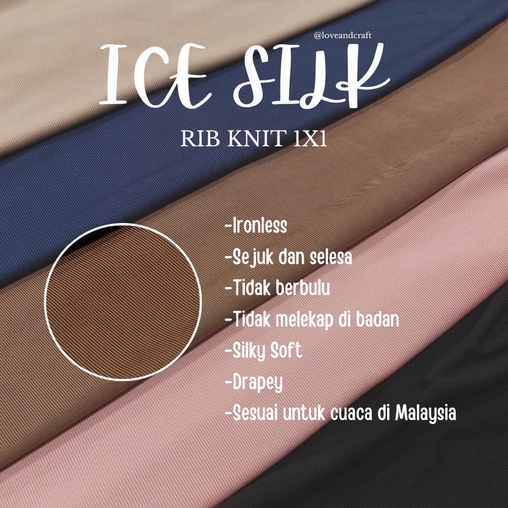 🌸 Kain Knit Fashion Ice Silk Rib 3x3/ Ice Silk Rib 1x1 Drop Needle ...