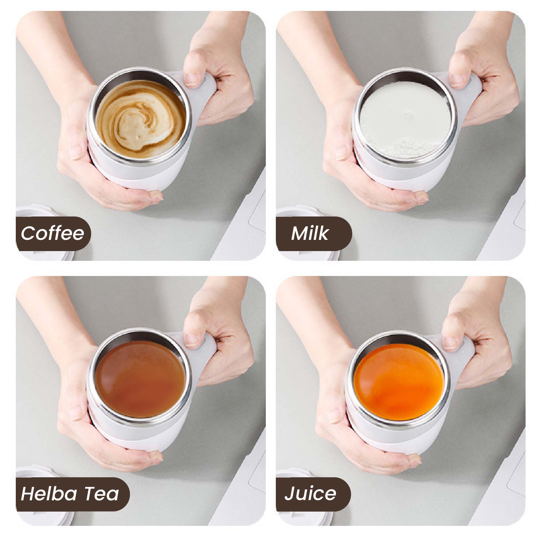 UDC ☕ 380ML Rechargeable Auto Stirring Mug Auto Mix Mug Stirring Mug ...