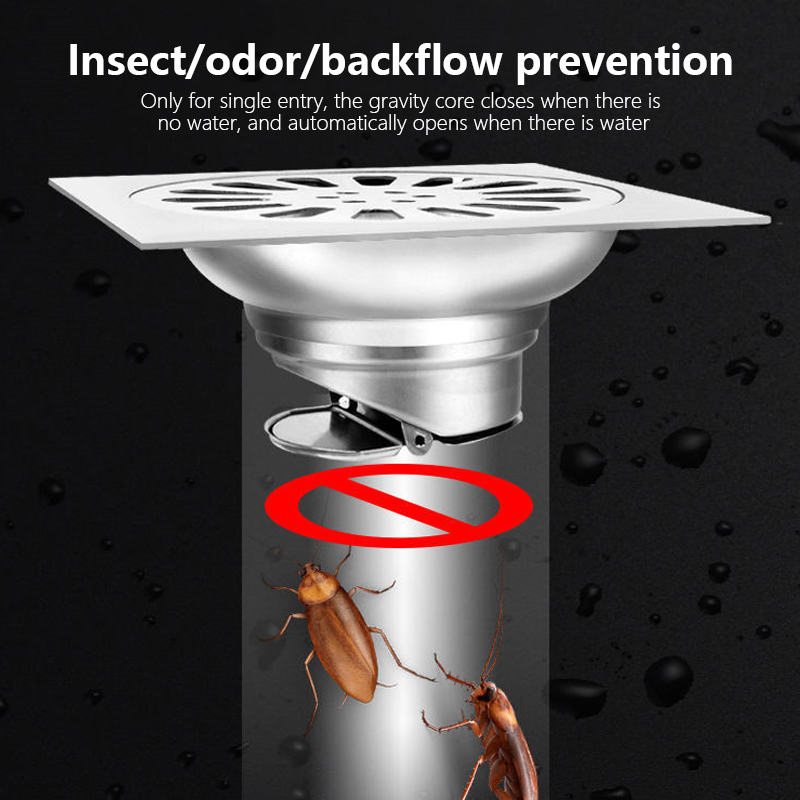 Stainless Steel Floor Trap Grating Floor Drain Cover Anti Cockroach ...