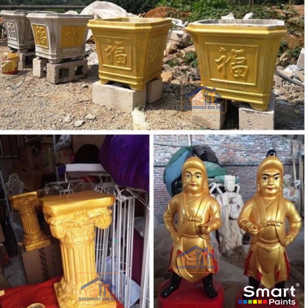 [ SMART PAINTS ] Pure Gold Premium Quality Full Acrylic Water-based ...
