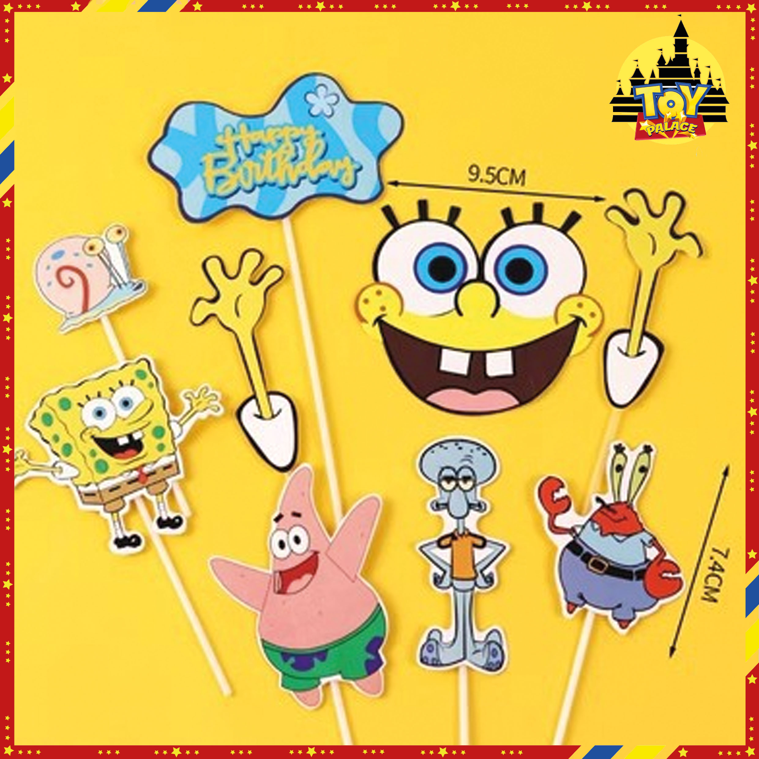 Sponge Bob Cake Topper Birthday Cake Decoration Set | Shopee Malaysia