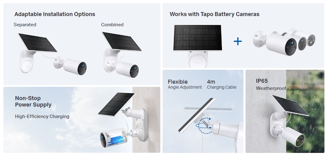 TP-Link Tapo A200 / Tapo A201 Solar Panel for Tp-link Battery Camera ...