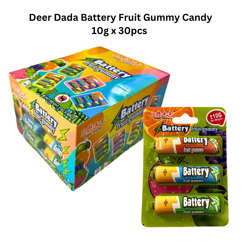 Halal Deer Dada Battery Fruit Gummy Candy 10g x 30pcs | Shopee Malaysia