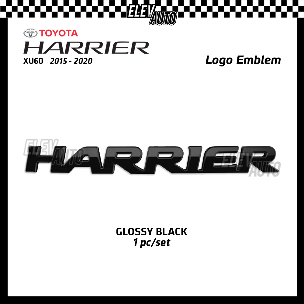Toyota Harrier XU60 2015 - 2020 HARRIER Word Logo Emblem Rear Car ...