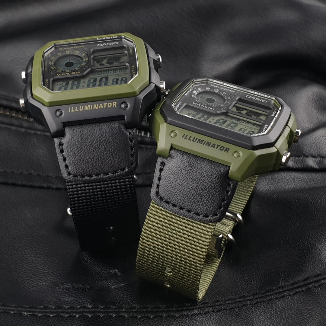 Casio Cloth Band Series Men's Watch AE-1200WHB | Shopee Malaysia