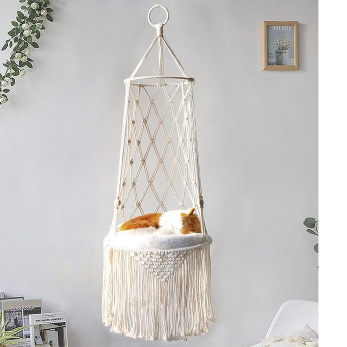 PAWERFUL [ HANGING CAT CRADLE] Swing Cat Bed Hang Cat Hammock Handmade ...