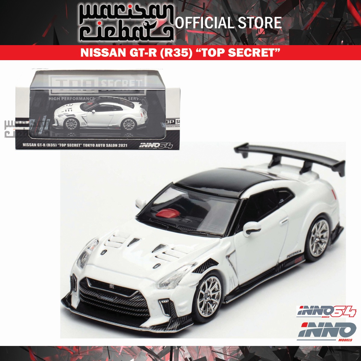 Inno Models Inno64 1/64 Nissan GT-R (R35) Top Secret Tokyo Auto Salon 2021 IN64-R35TS-TAS2021 ...