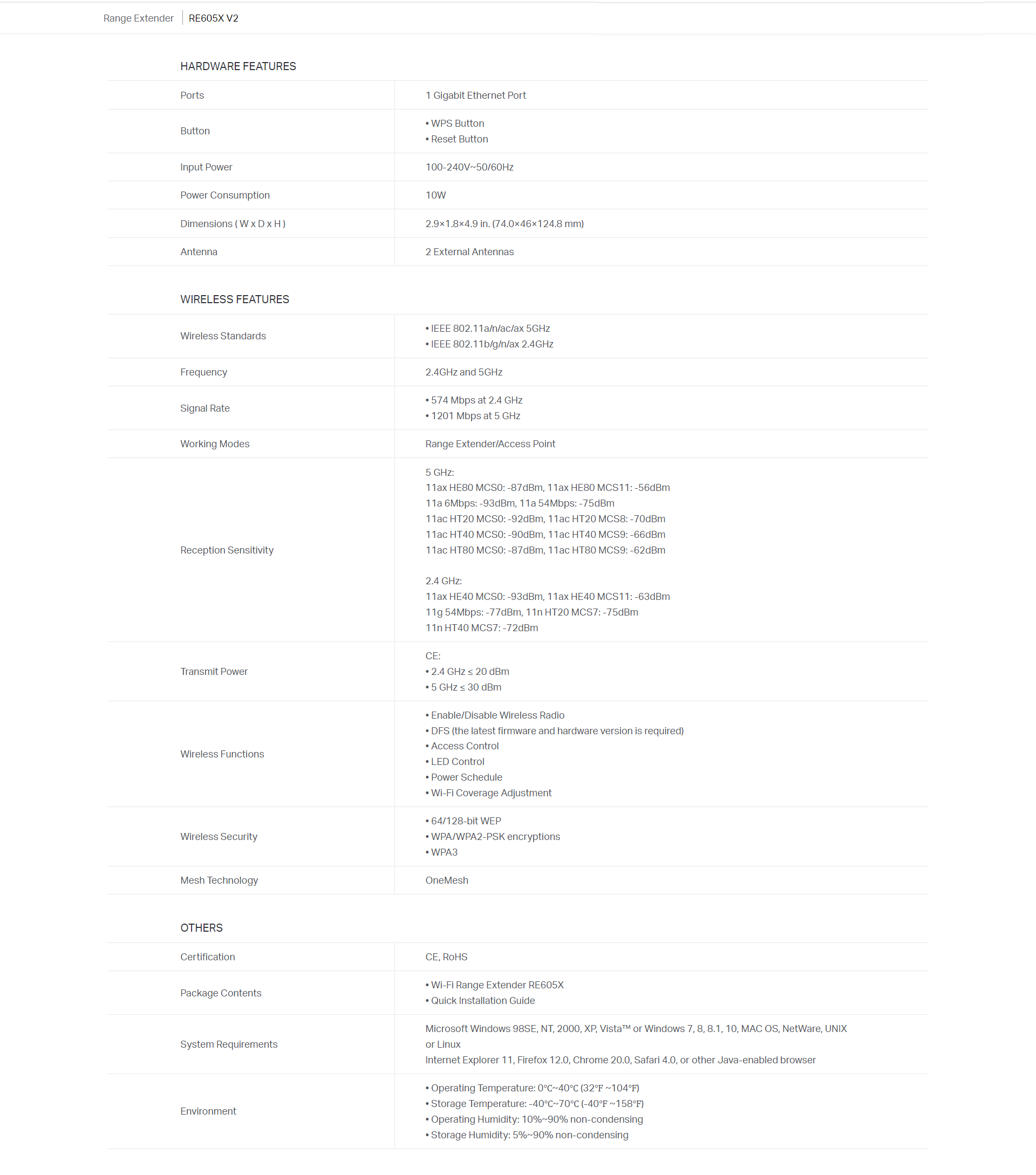 TP-LINK RE505X AX1500 / RE05X AX1800 / RE705X AX3000 WI-FI RANGE ...