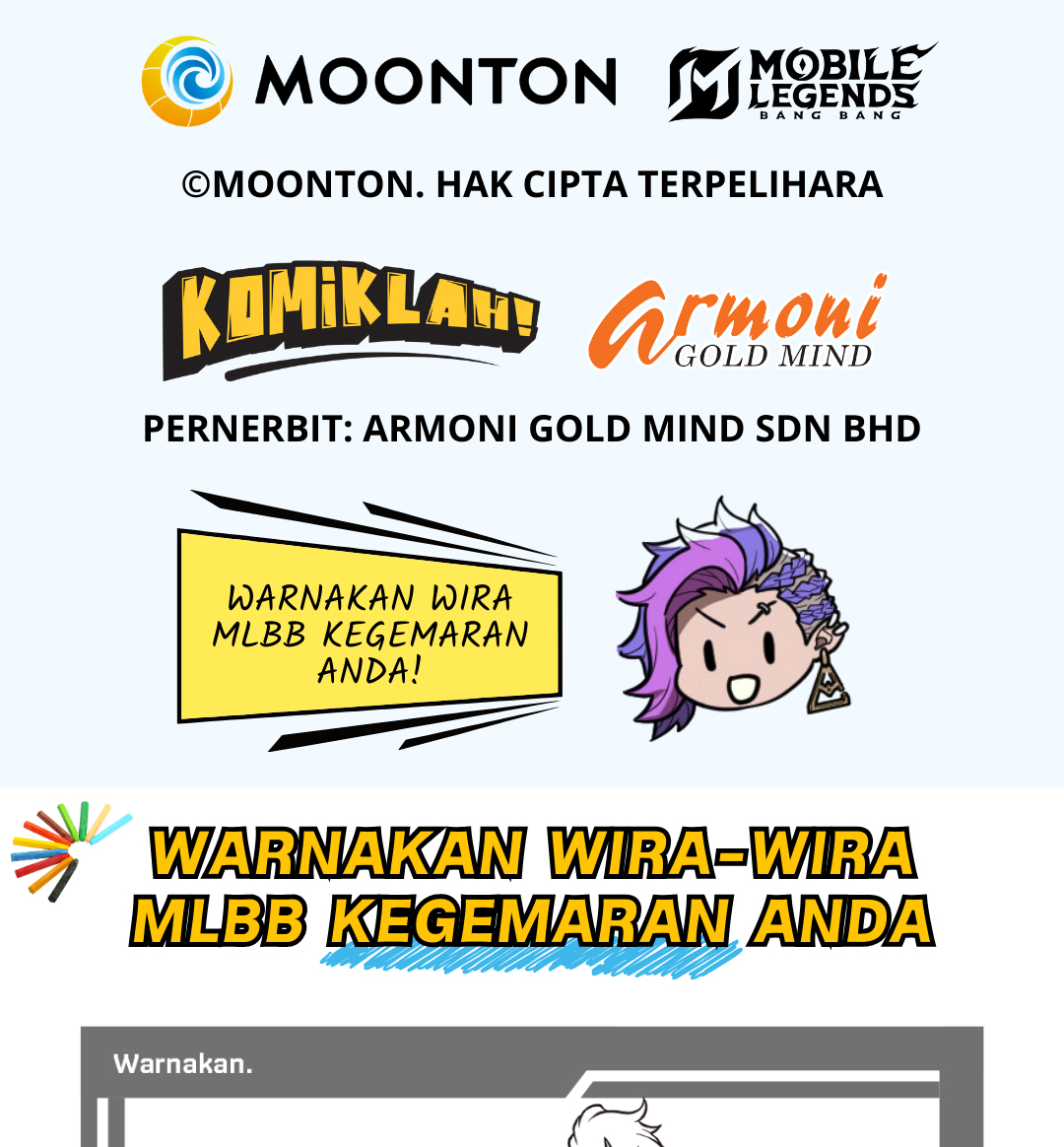 Buku Mewarna MLBB Buku 2 Colouring Book Mobile Legends:Bang Bang Buku ...