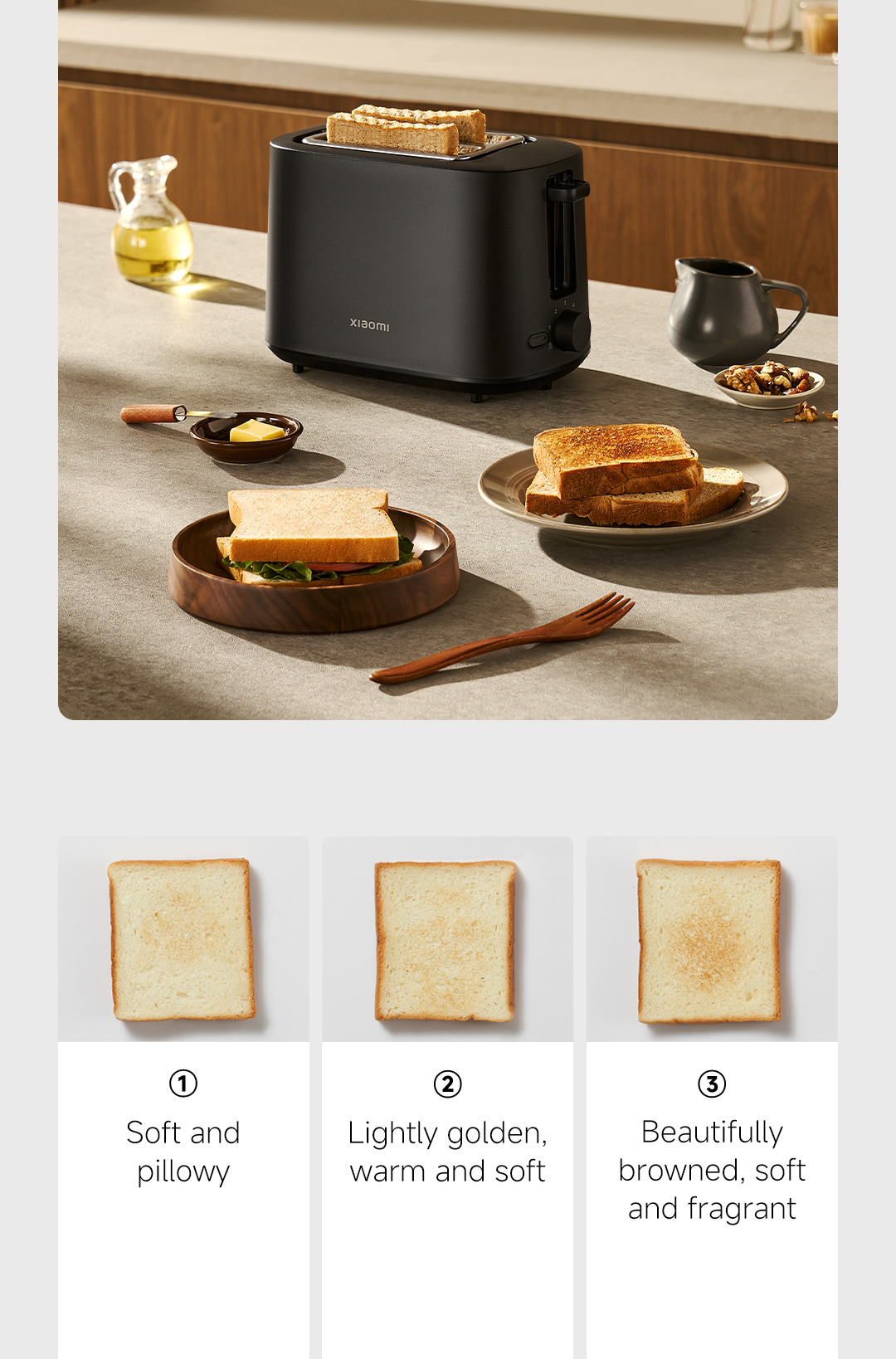 Xiaomi Toaster flip-free cooking/6 toast levels/ready in 70 seconds ...
