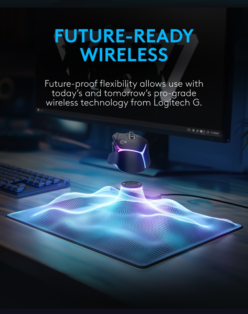Logitech G POWERPLAY 2 Wireless Charging Mouse Pad for Compatible ...