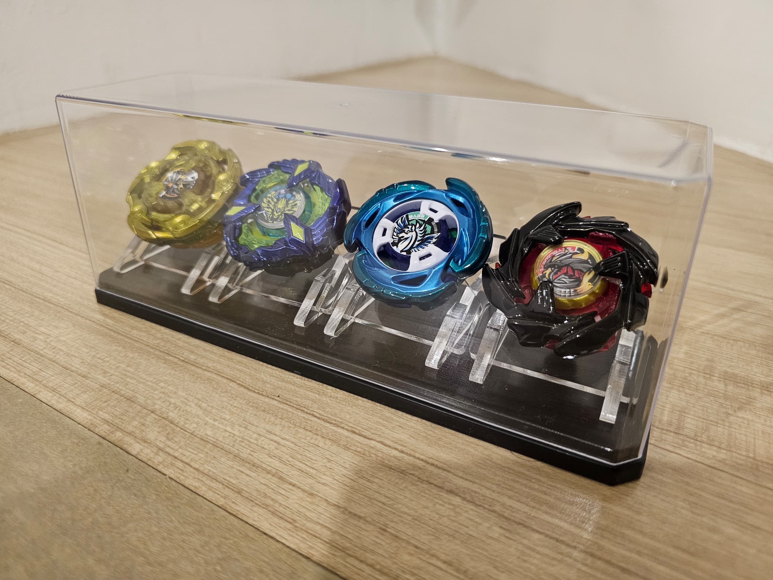 Beyblade X 3on3 Deck Case | Display Acrylic Box with Stand Dustproof ...