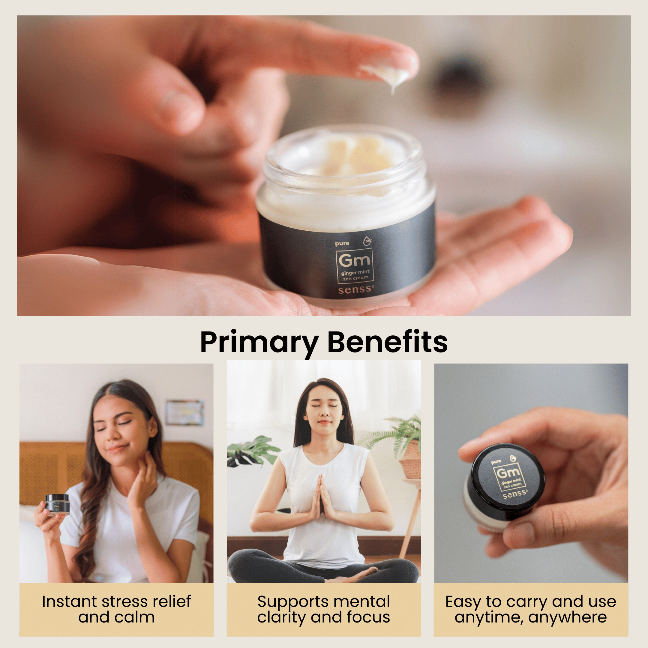 Senss Ginger Mint Zen Cream (5g Pocket-Sized) | Shopee Malaysia