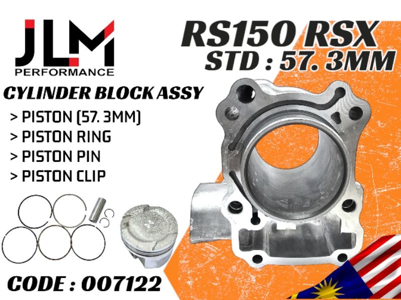 JLM HONDA RS150 RS150R RSX STD BLOCK SET FULL SET CYLINDER BLOCK 57.3MM ...