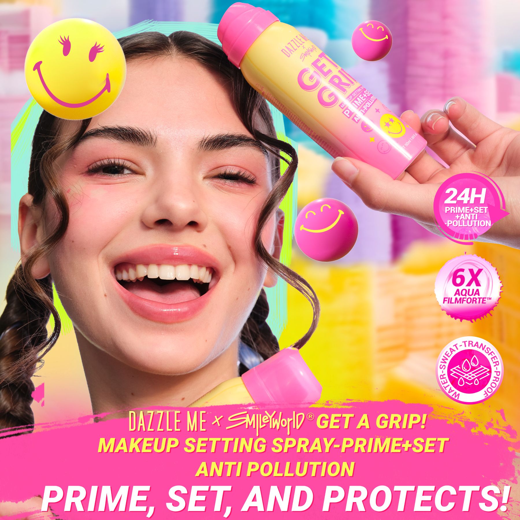 [FREE Facial Mist] DAZZLE ME X SmileyWorld Setting Spray Prime+ Set ...