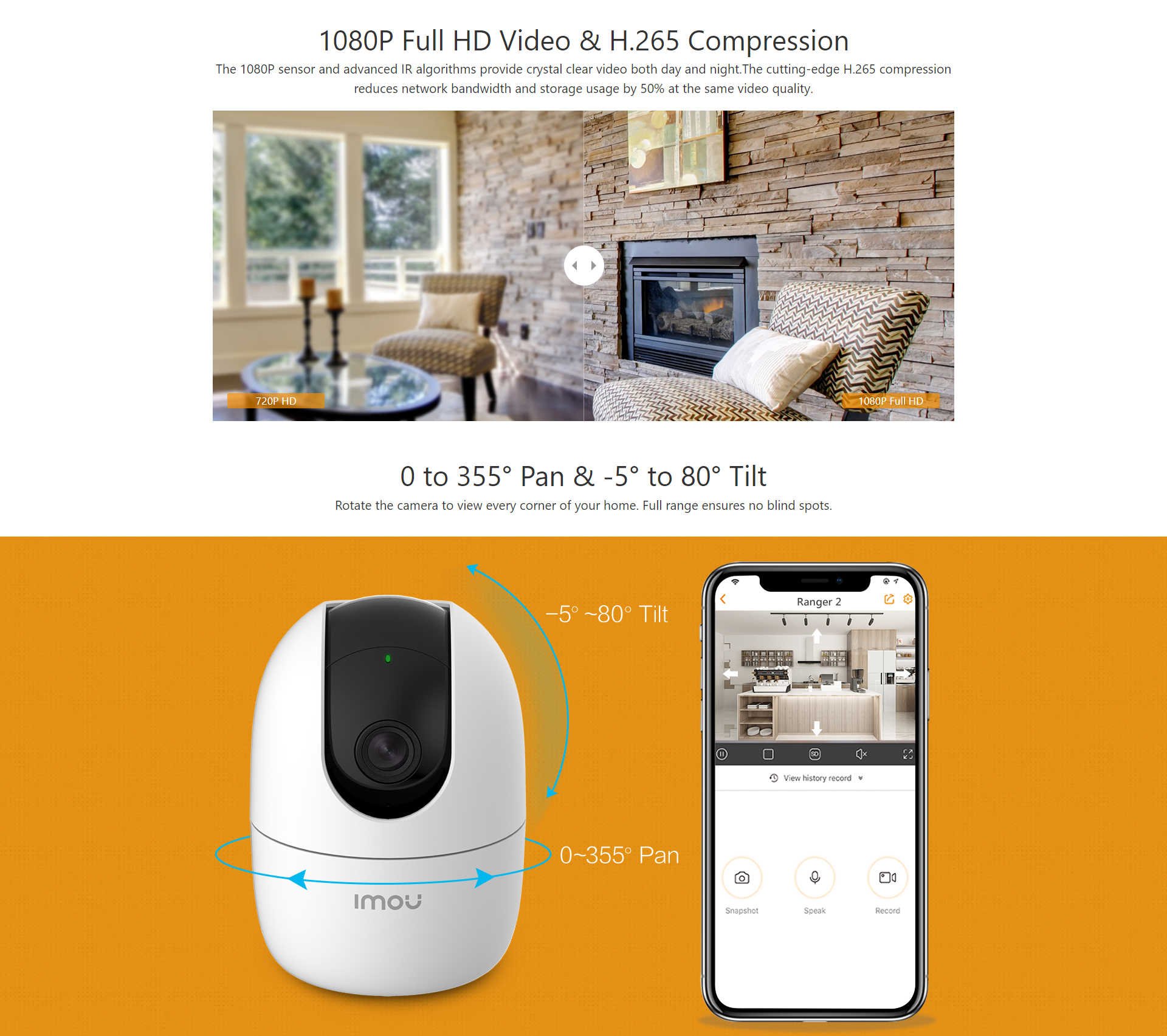 IMOU Ranger 2 3MP 5MP CCTV WIfi IP Cam Security NIght Vision Alarm ...