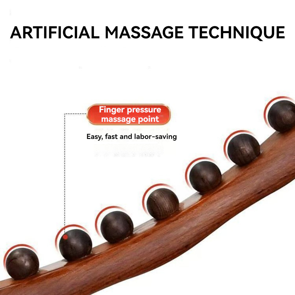 20/31 bead Gua Sha Massage Stick Wooden Massage Tool for Back Shoulder ...