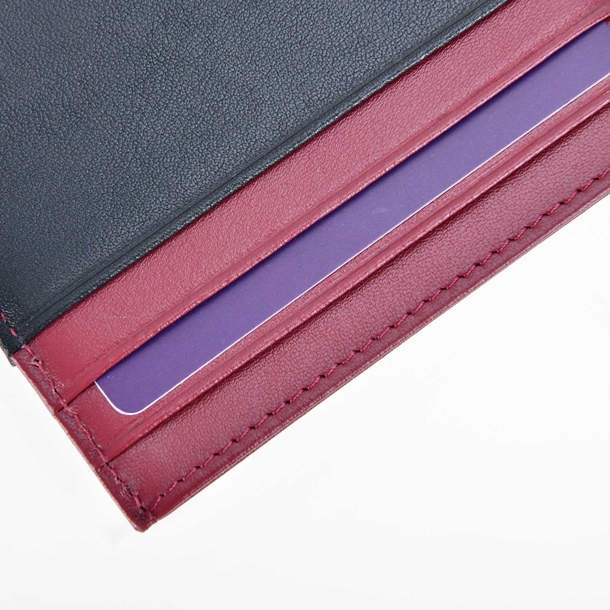 Charles Berkeley MASON Genuine Calf Leather Cardholder Slim Contrast ...