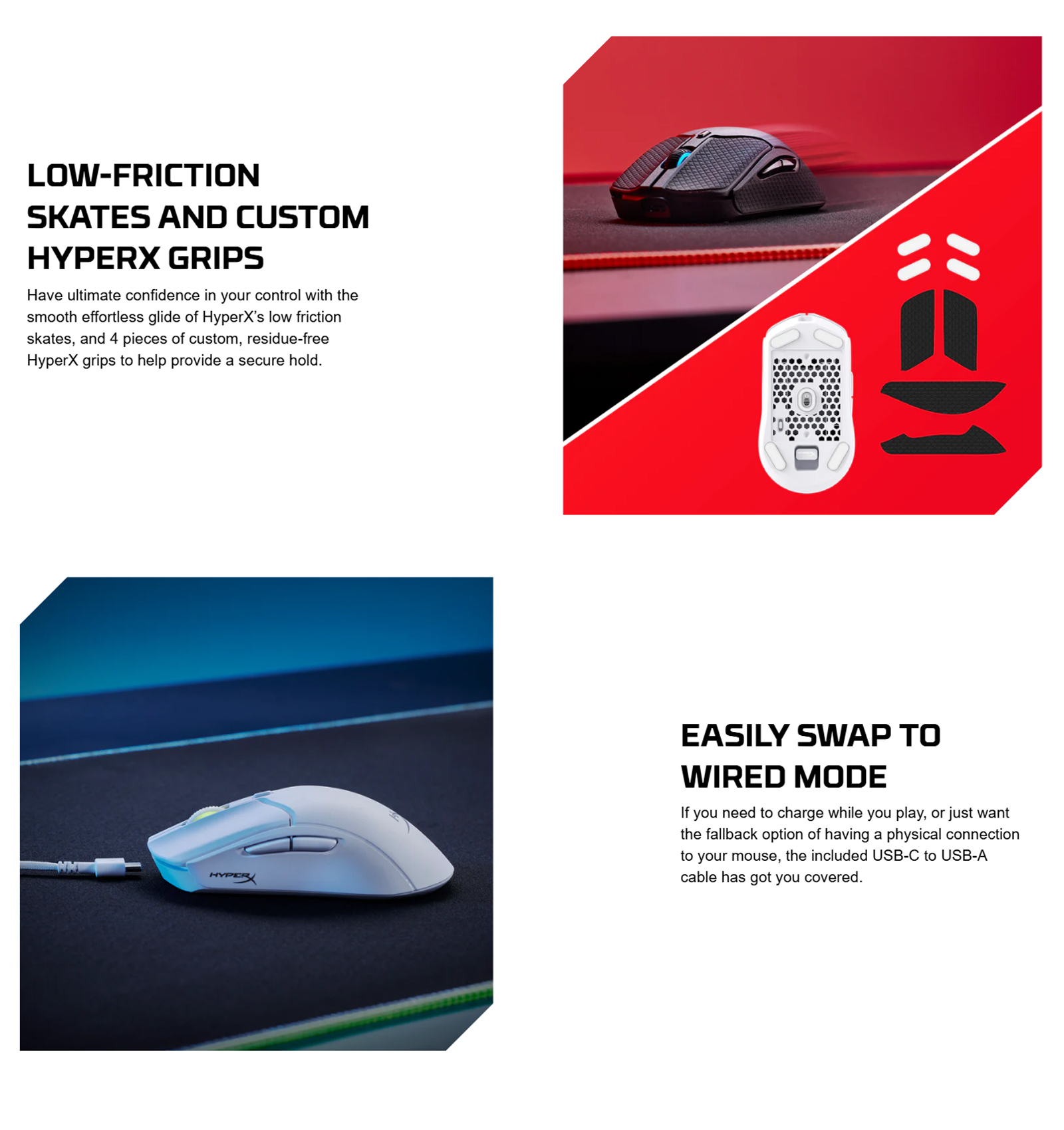 HyperX Pulsefire Haste 2 Wireless Gaming Mouse with HyperX 26K Sensor ...