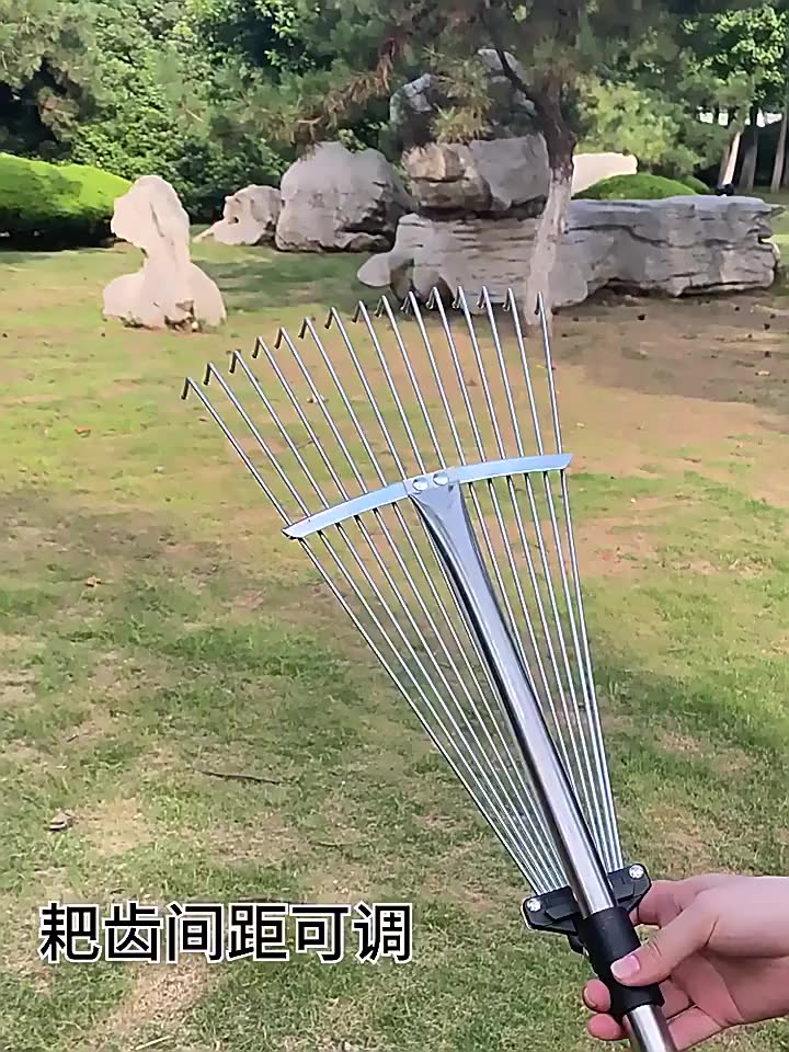 Scalable Iron Rake Grass Rake Garden Steel Leaf Raker Pencakar Rumput ...